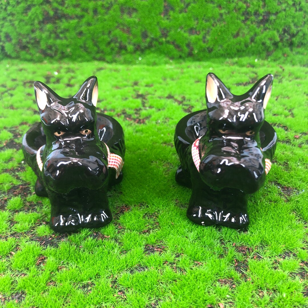 Scottie Dog Egg Cups Black Ceramic Egg Cup Novelty Dog Shaped Egg Cups ...