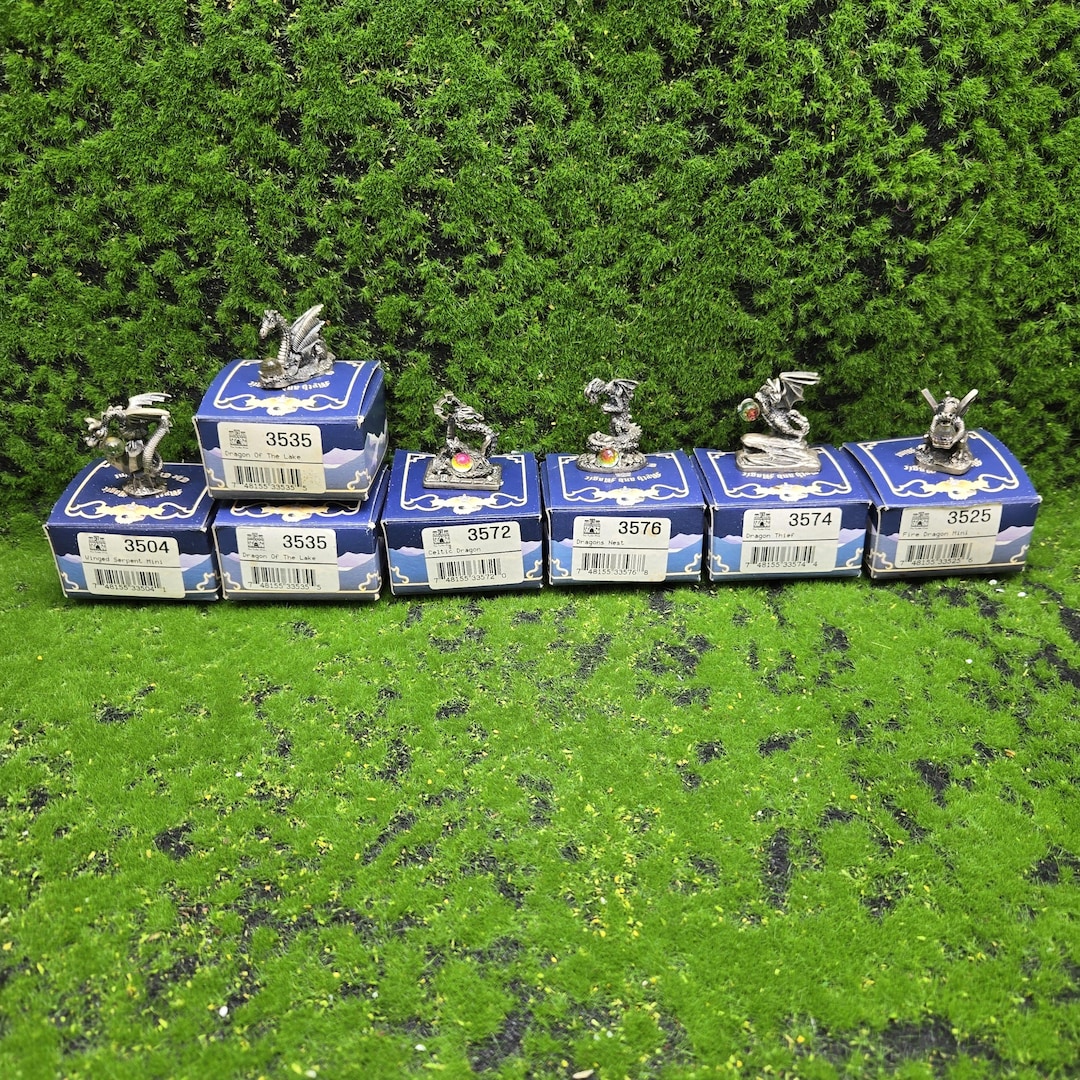 Tudor Mint Myth and Magic Miniatures - Boxed Pewter Dragons - Etsy
