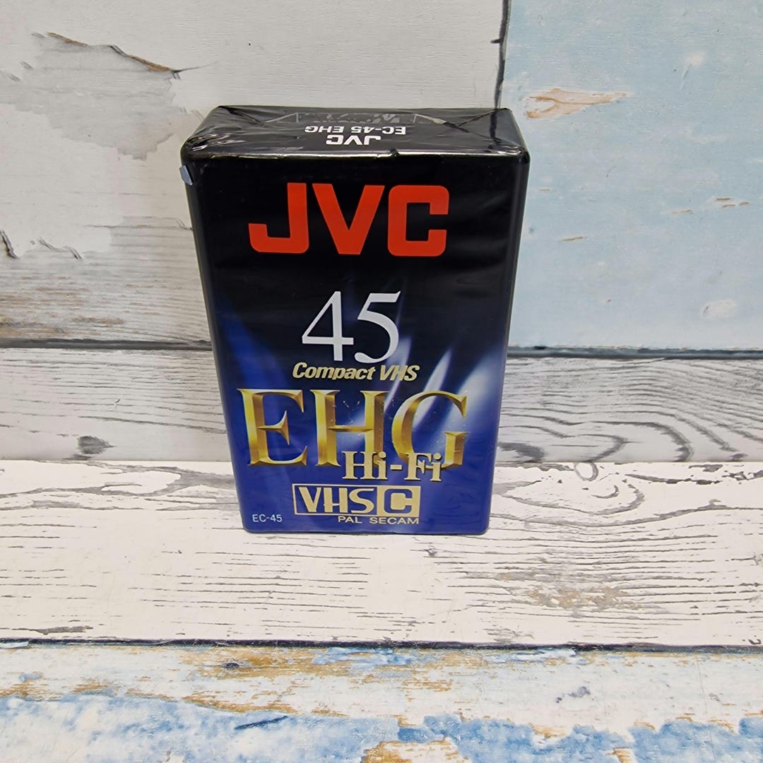 Jvc Ec45 Vhsc Pal Ehg Hifi Tape Cassette Camcorder Tape - Etsy