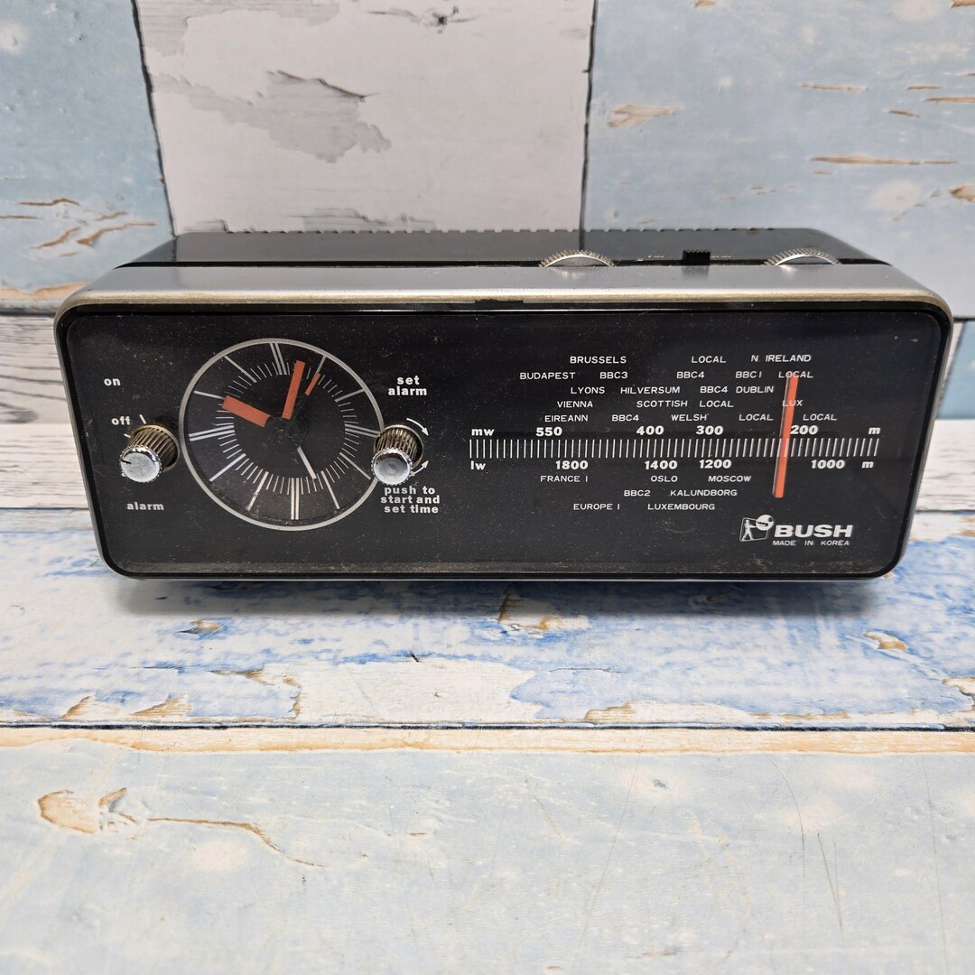 Bush Radio Alarm Clock Ba5453wa Working 1976 Very Rare and Vintage ...