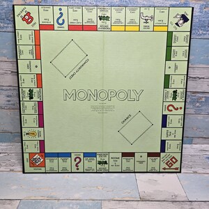 Monopoly Board Game Original Classic Red Box Metal Pieces 1962 Best ...