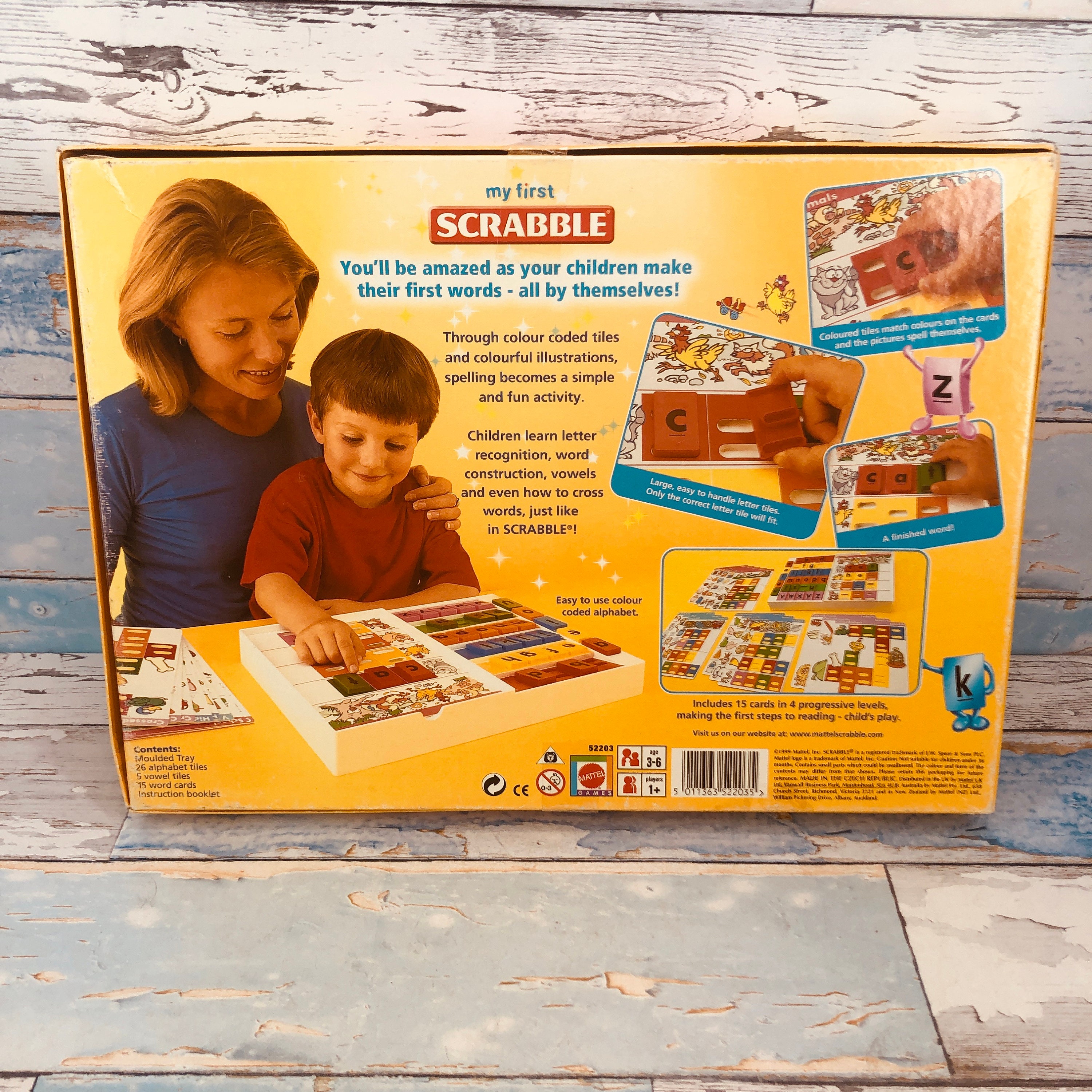 Vintage My First Scrabble Board Game 1999 Mattle family Fun - Etsy