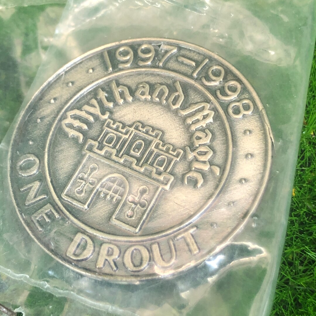 Tudor Mint Myth and Magic 6x Drout Coins and Enamel Badge From 1992 ...