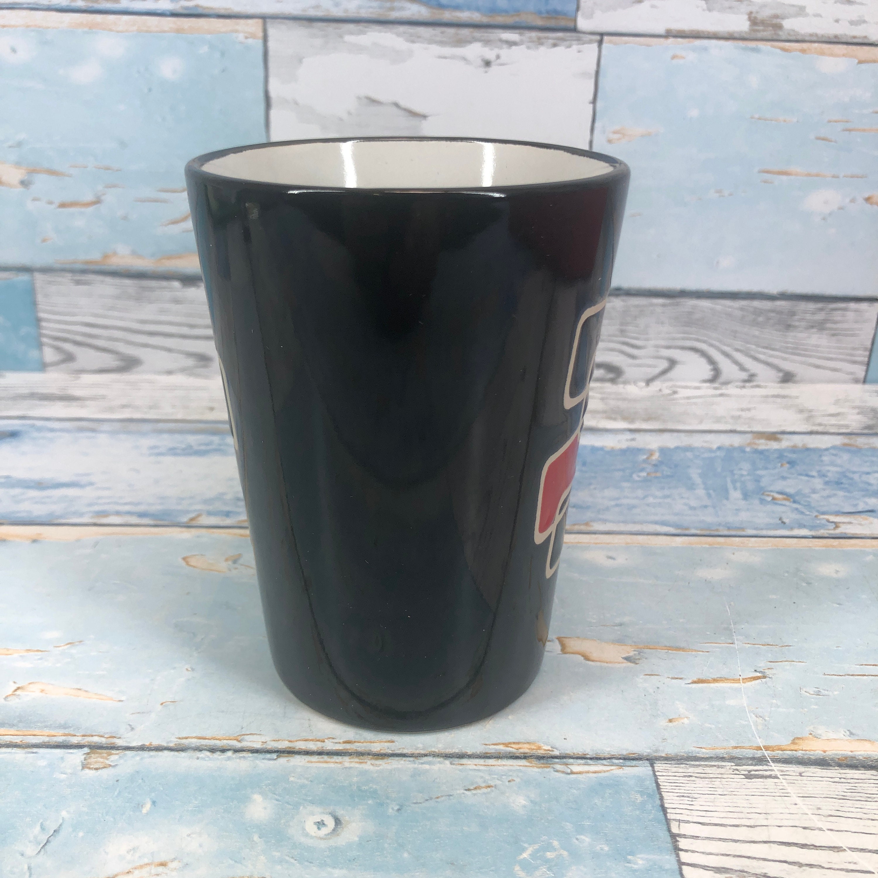 Ethos Caffe Cafe Nerro Mugs X4 NIB Coffee Tea Mugs Black White Red ...