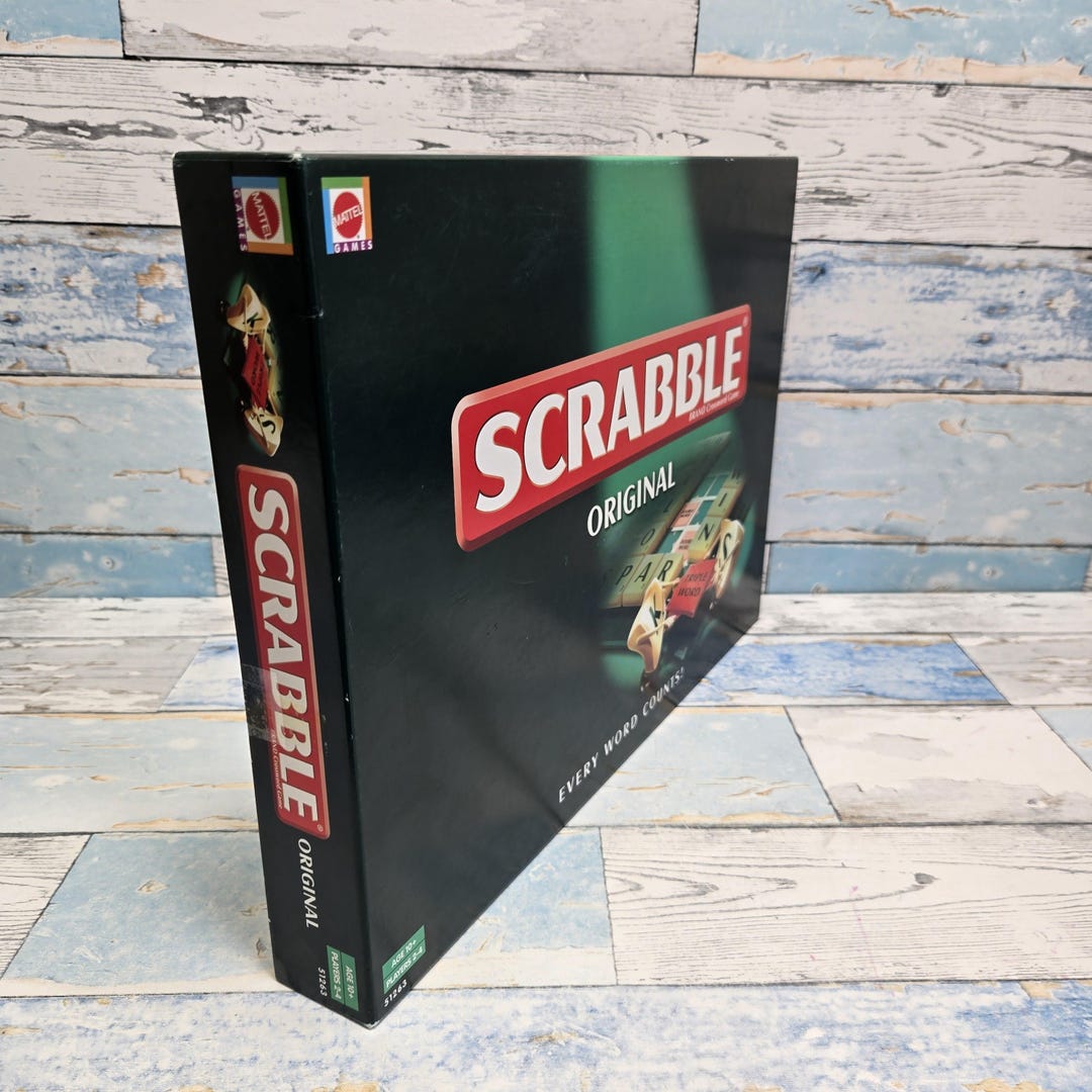 Mattel Scrabble Original Every Word Counts Boxed Complete 2003 Original B1 - Etsy