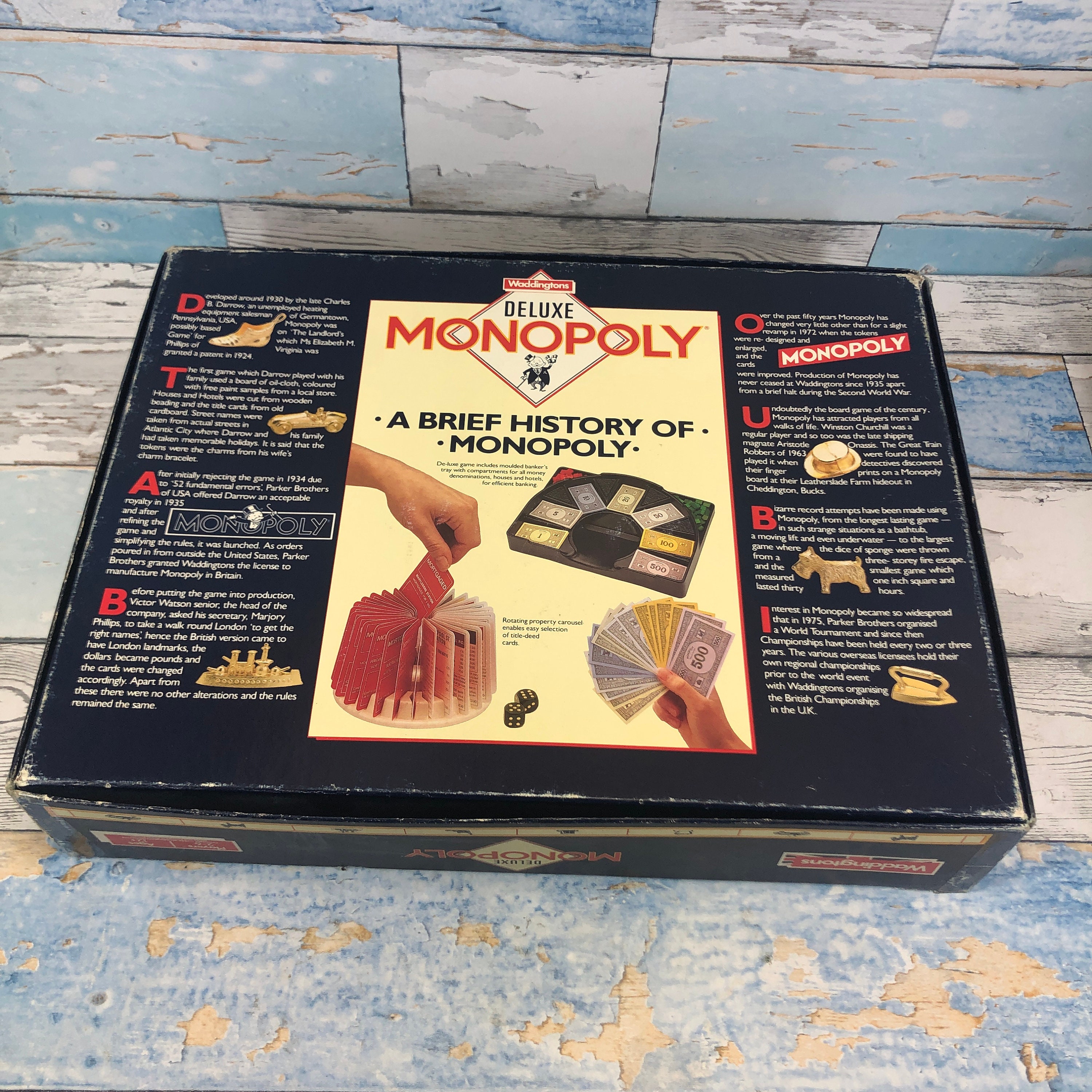 Deluxe Monopoly 1986 Version Waddingtons Resealed All Contents Car Dog ...