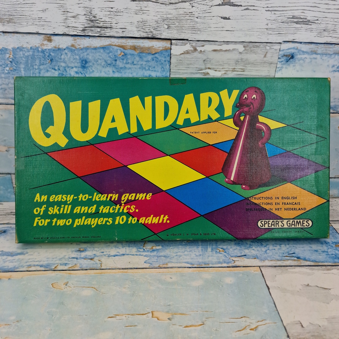 Spears Games Quandary Board Game 1970 Family Fun Time,gift,present ...
