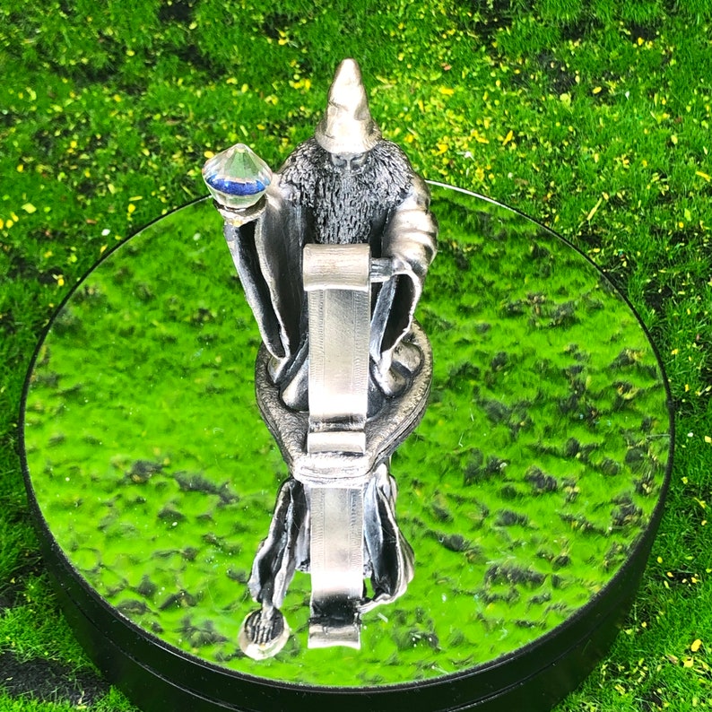 Tudor Mint Myth and Magic Pewter Wizard Figurine With Swarovski Crystal ...