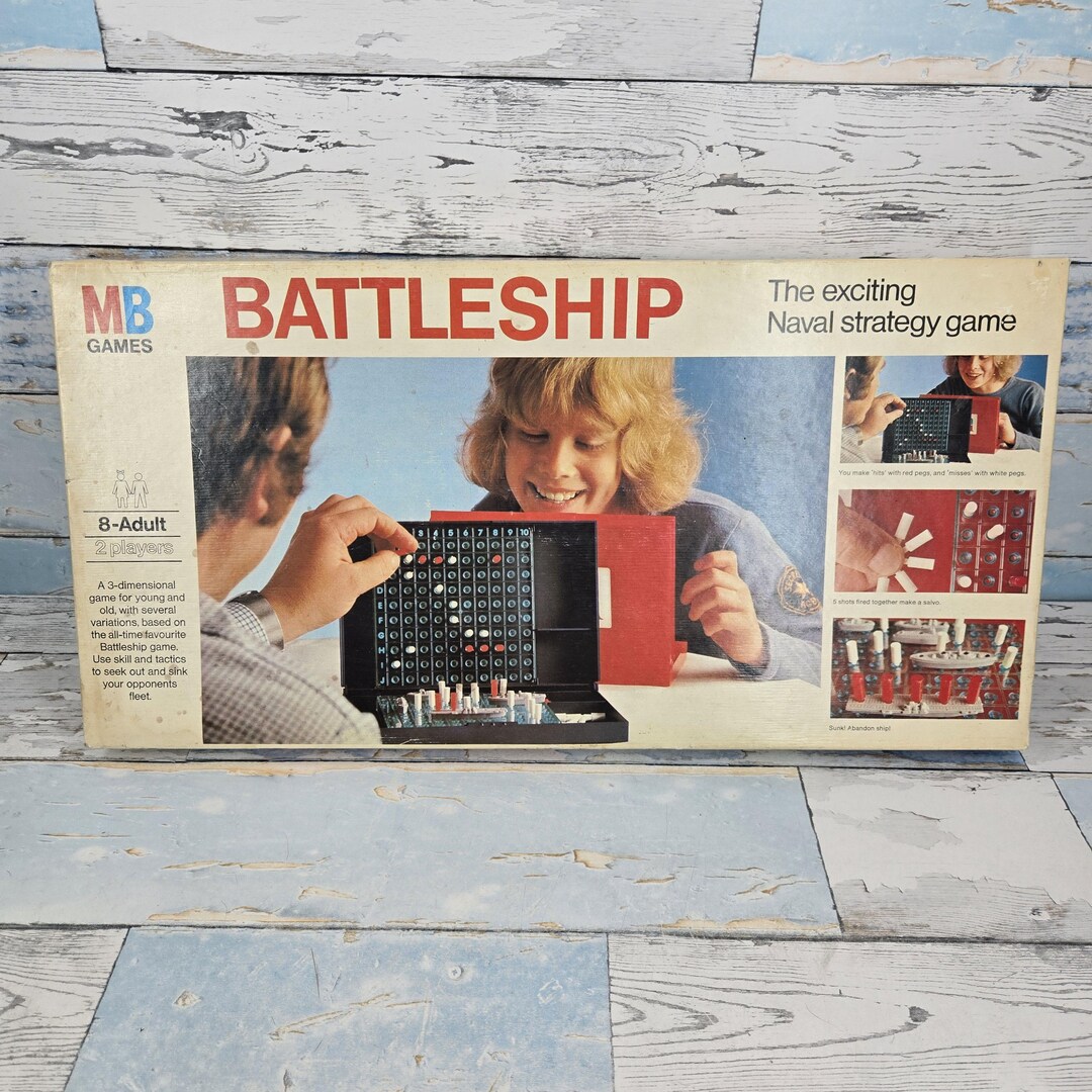 Vintage Battleship by MB Games 1975 the Classic Naval Strategy Game ...