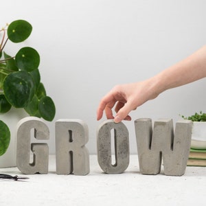 Large Plain Concrete Letters Decorative Letters Letters - Etsy