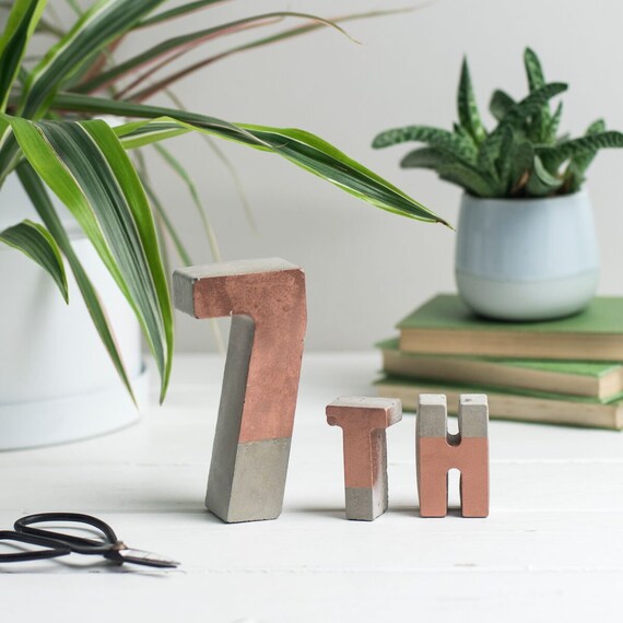 Copper Number Seven Set 7th Anniversary - Etsy
