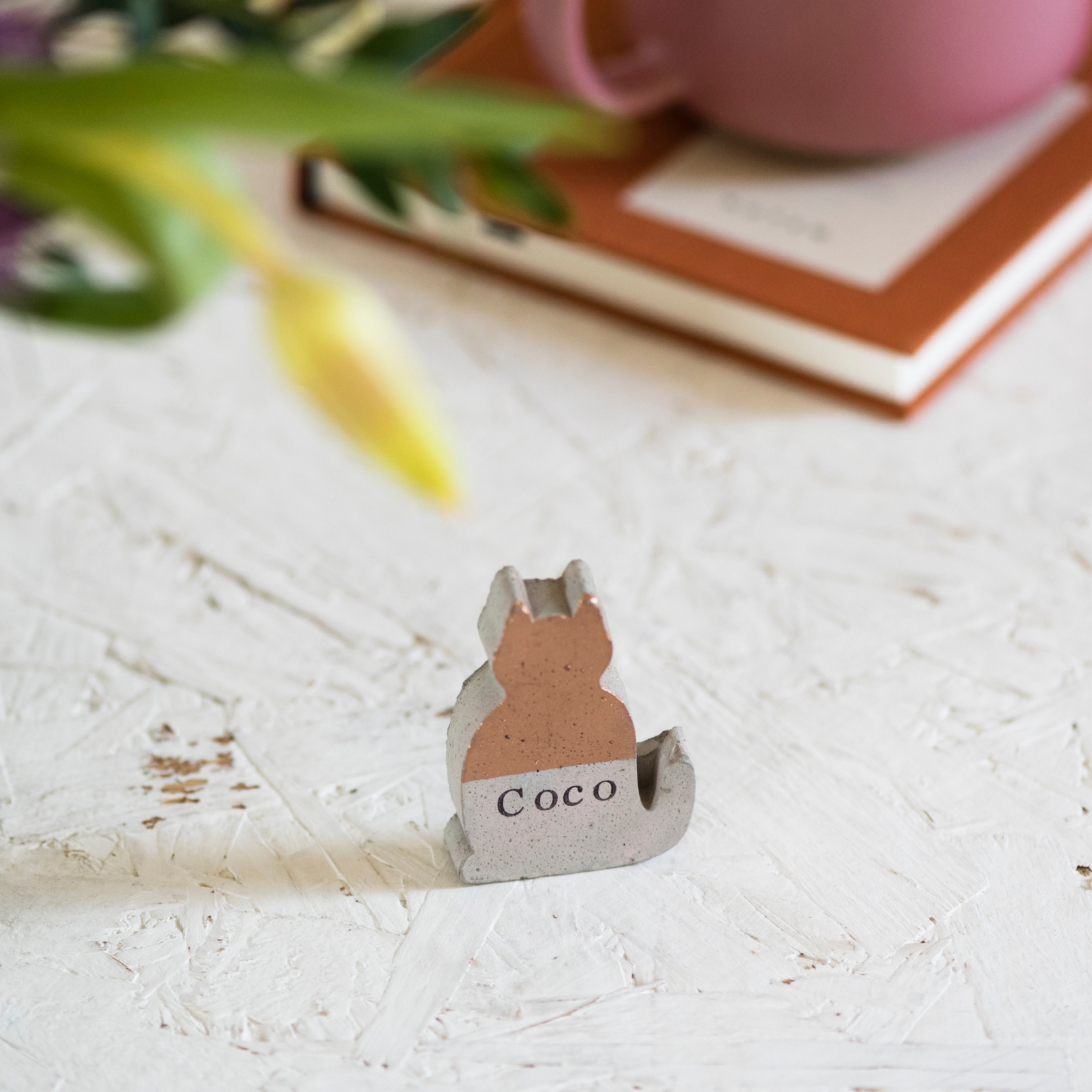 Concrete Colour Block Cat Personalised Concrete Cat Pet - Etsy Österreich