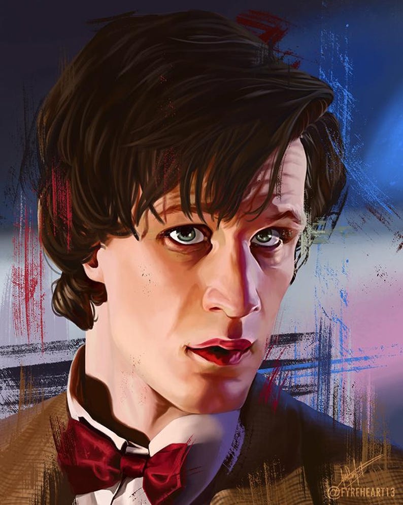 Doctor Who Portrait Prints - 8x10, 9th Doctor, 10th, Doctor, 11th ...