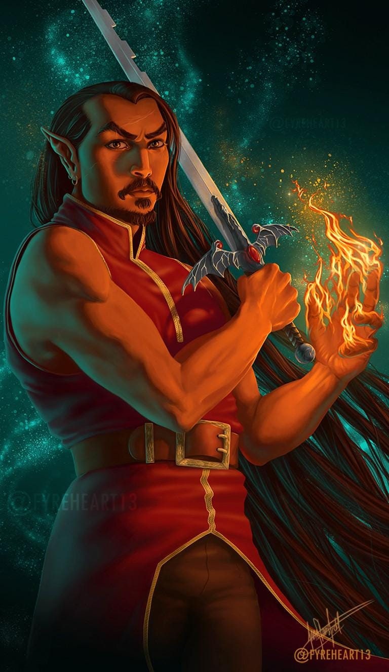 Fire Bringer - Original Art Print, Ja'ek Hollow, Original Character ...