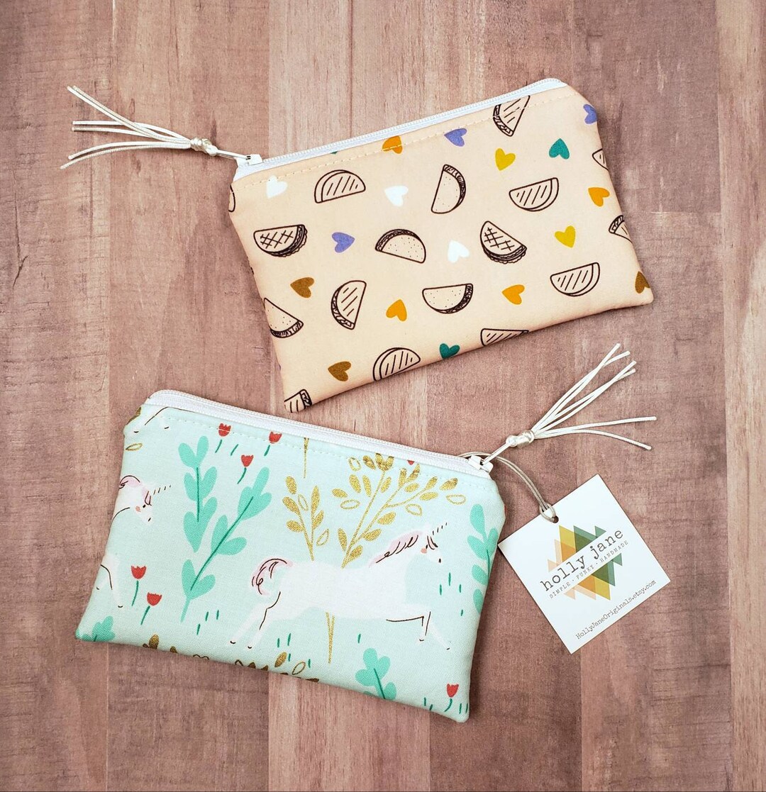 Zip Pouch, Small Zippered Bag, Coin Purse, Kids Wallet, Travel Pouch ...