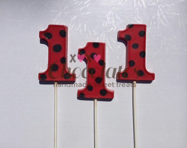 LADYBUG CHOCOLATE LOLLIPOPS12 CountLadybug PartyGarden | Etsy
