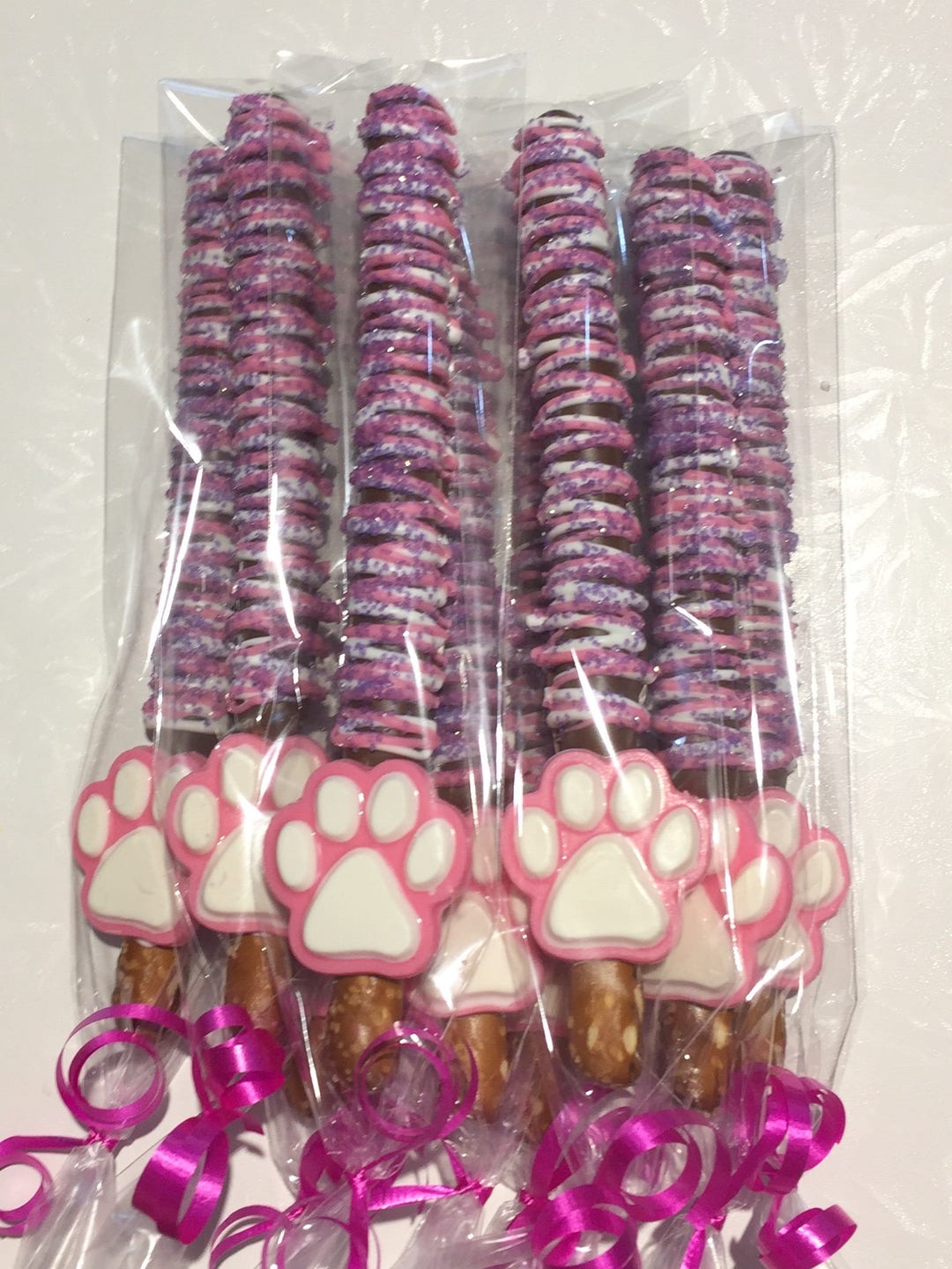 PAW PRINT Chocolate Covered Pretzels/12 Count/animal Rescue/puppy ...