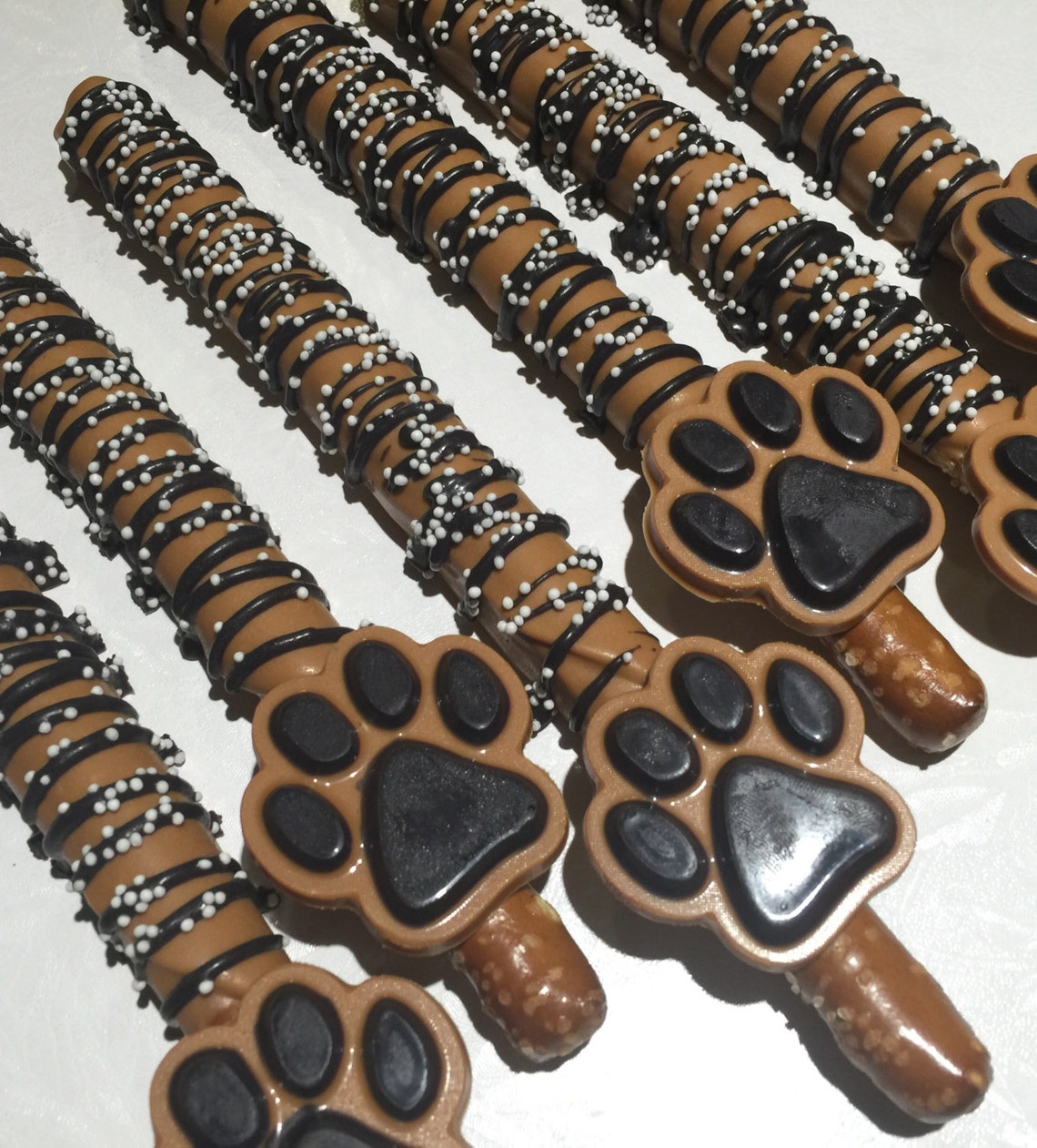 PAW PRINT Chocolate Covered Pretzels//12 Count//animal | Etsy
