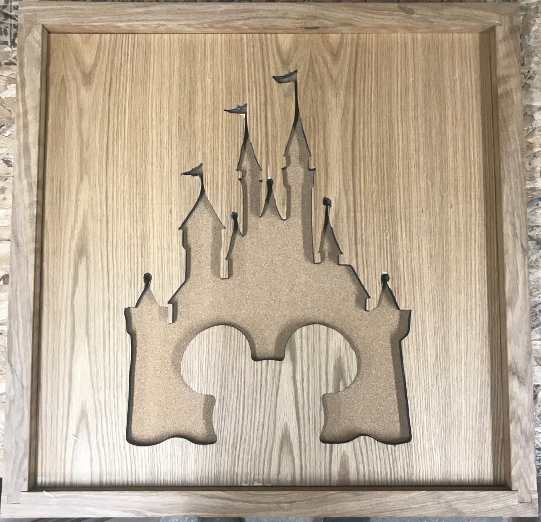 Disney Inspired Pin Display Shadowbox (disney Cinderella Castle ...