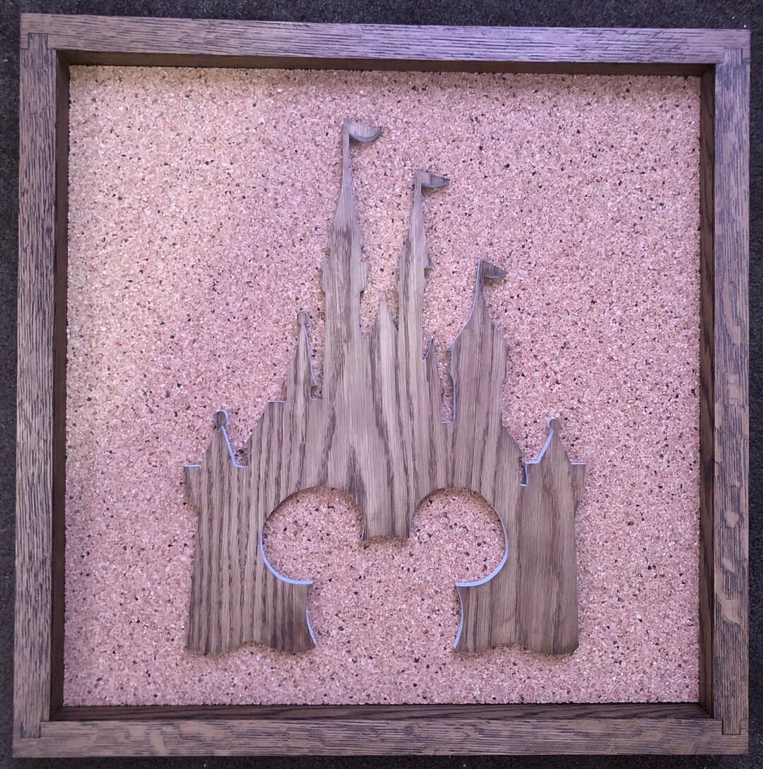 Disney Inspired Pin Display Shadowbox (disney Cinderella Castle Reverse ...