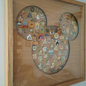 Disney Inspired Pin Display Shadowbox (mickey), Corkboard, Cork Display ...