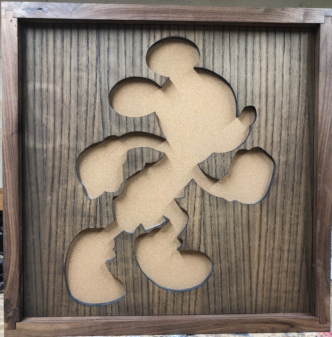 Disney Inspired Pin Display Shadowbox running Mickeyrun Disney ...