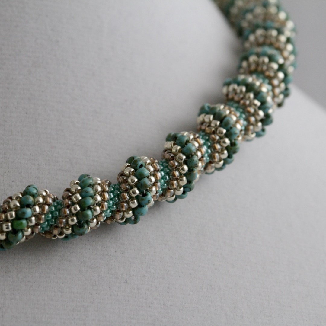 Cellini Stitch Necklace, Beaded Necklace, Gift, Necklace, NAOKism ...