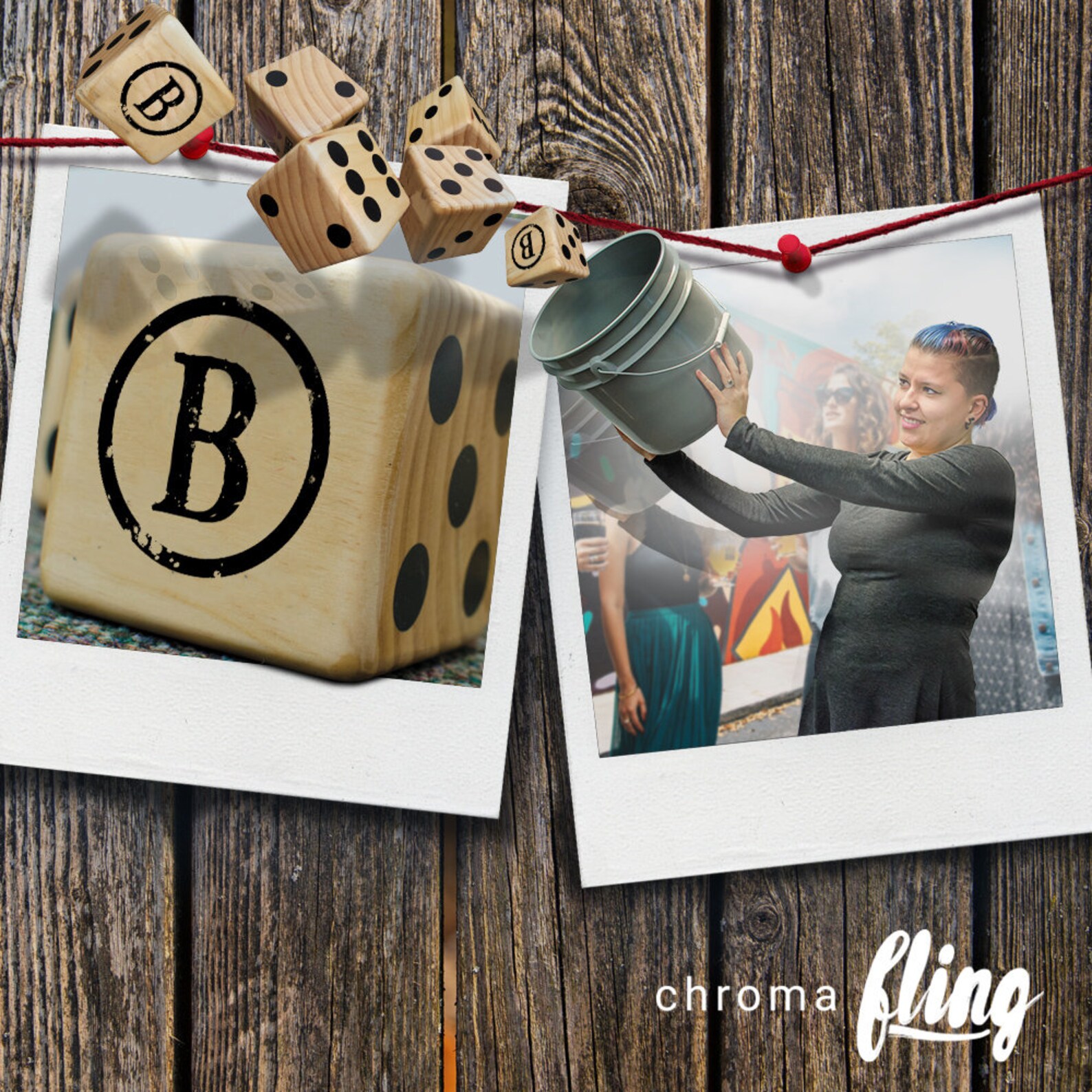 Burned Monogram Lawn Dice With Carry Bag and Tumbler Bucket - Etsy