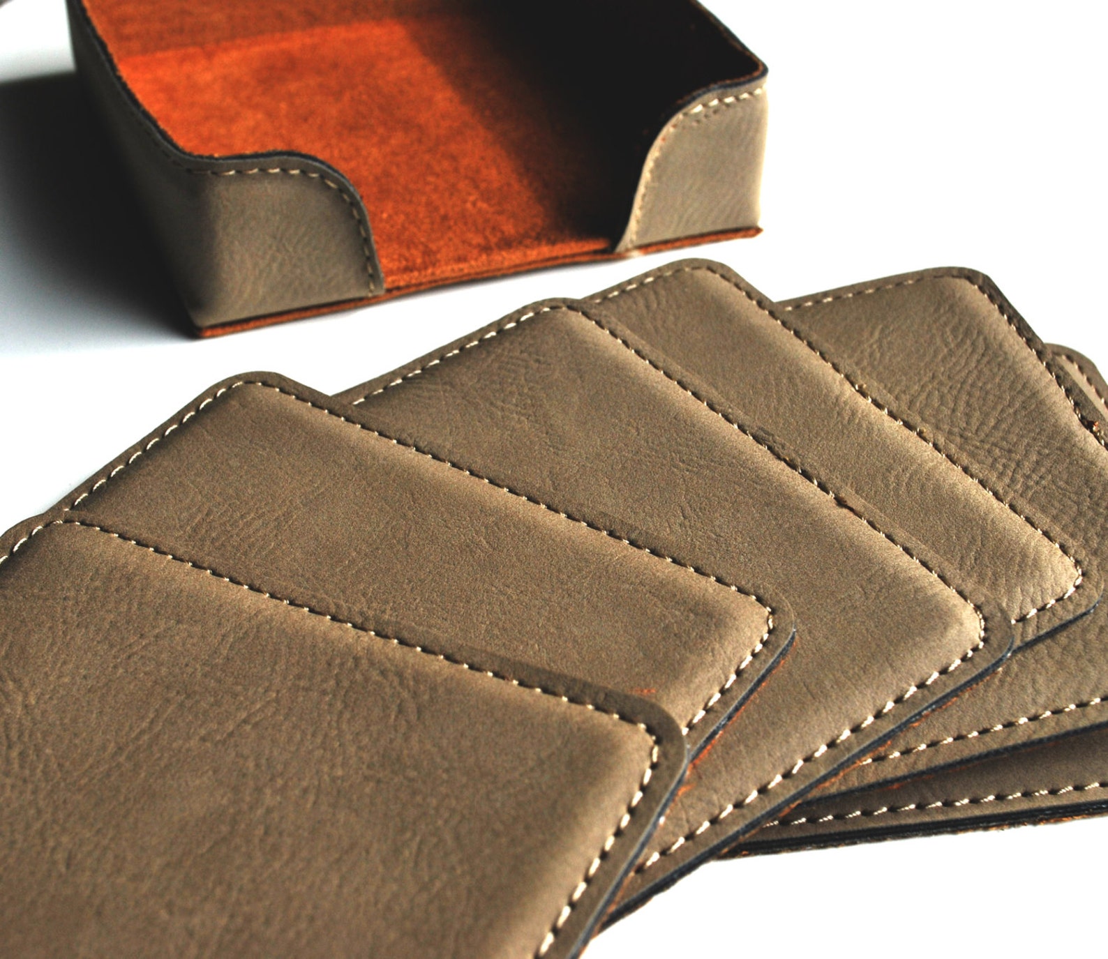 Personalized Leather Coaster Set Custom Coaster Gift - Etsy