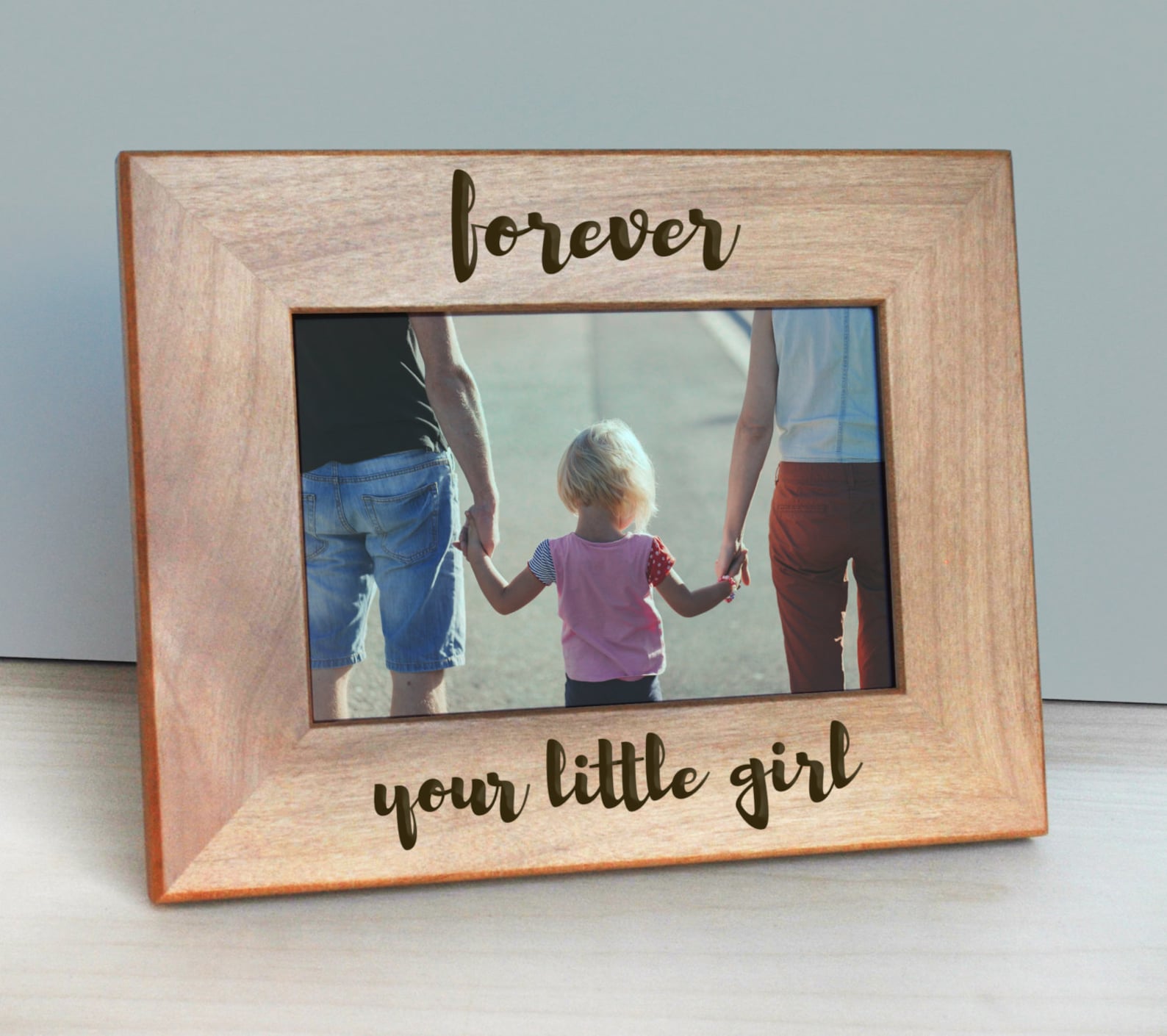 Engraved Wood Picture Frame - Forever Your Little Girl, 5x7 - Etsy