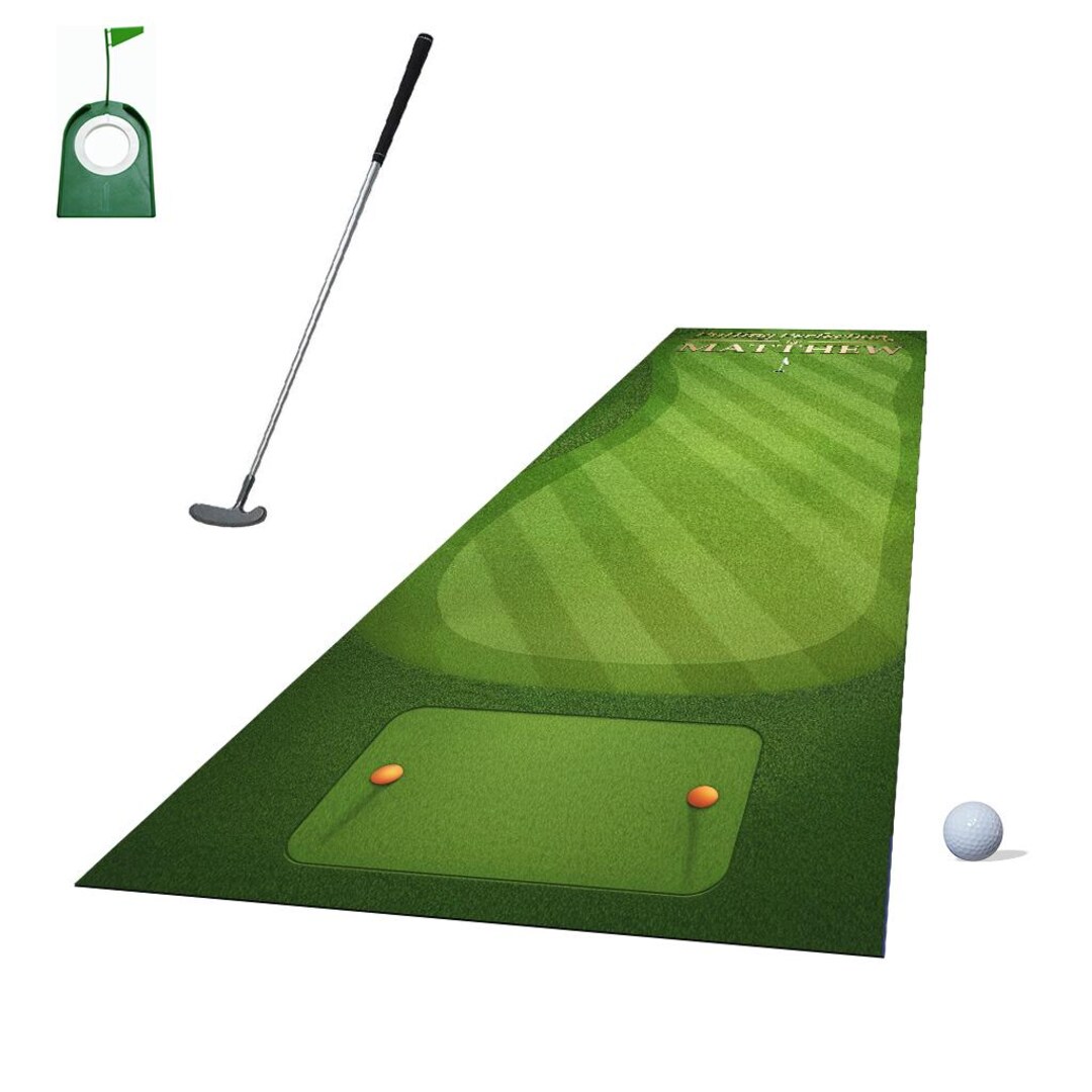 Putting Perfection Golf Personalized Putting Mat Game Set - Includes ...
