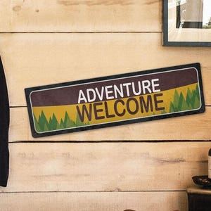 Adventure Welcome Street Sign - Adventure Welcome Aluminum Street Sign ...