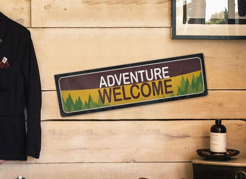 Adventure Welcome Street Sign Adventure Welcome Aluminum | Etsy