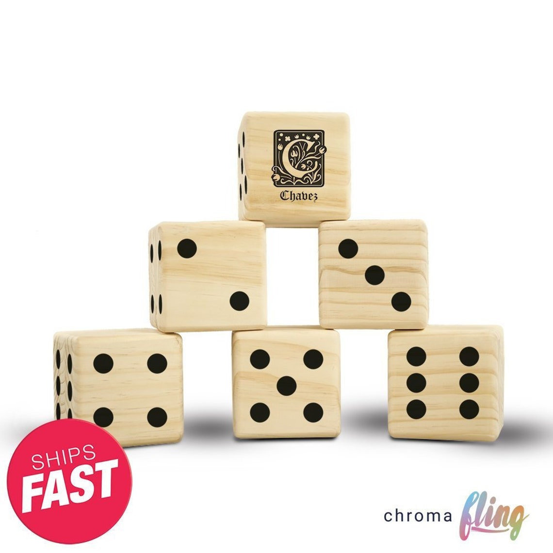 Celtic Monogram Lawn Dice With Carry Bag and Tumbler Bucket - Etsy