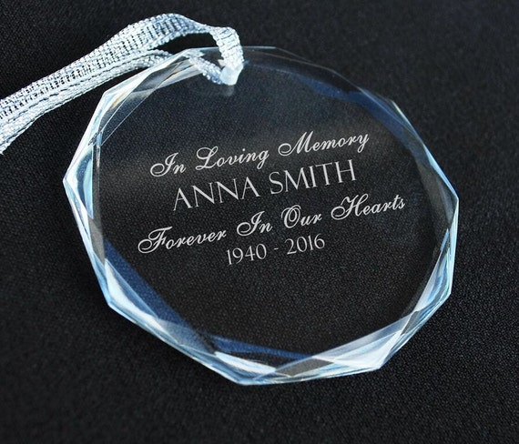 Custom Memorial Engraving Crystal Ornaments Newlyweds Personalized