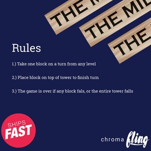 Personalized Bold Family Name Topple Tower - Giant Lawn Game - Giant ...