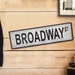 Broadway Distressed Street Sign - Broadway Distressed Aluminum Street ...