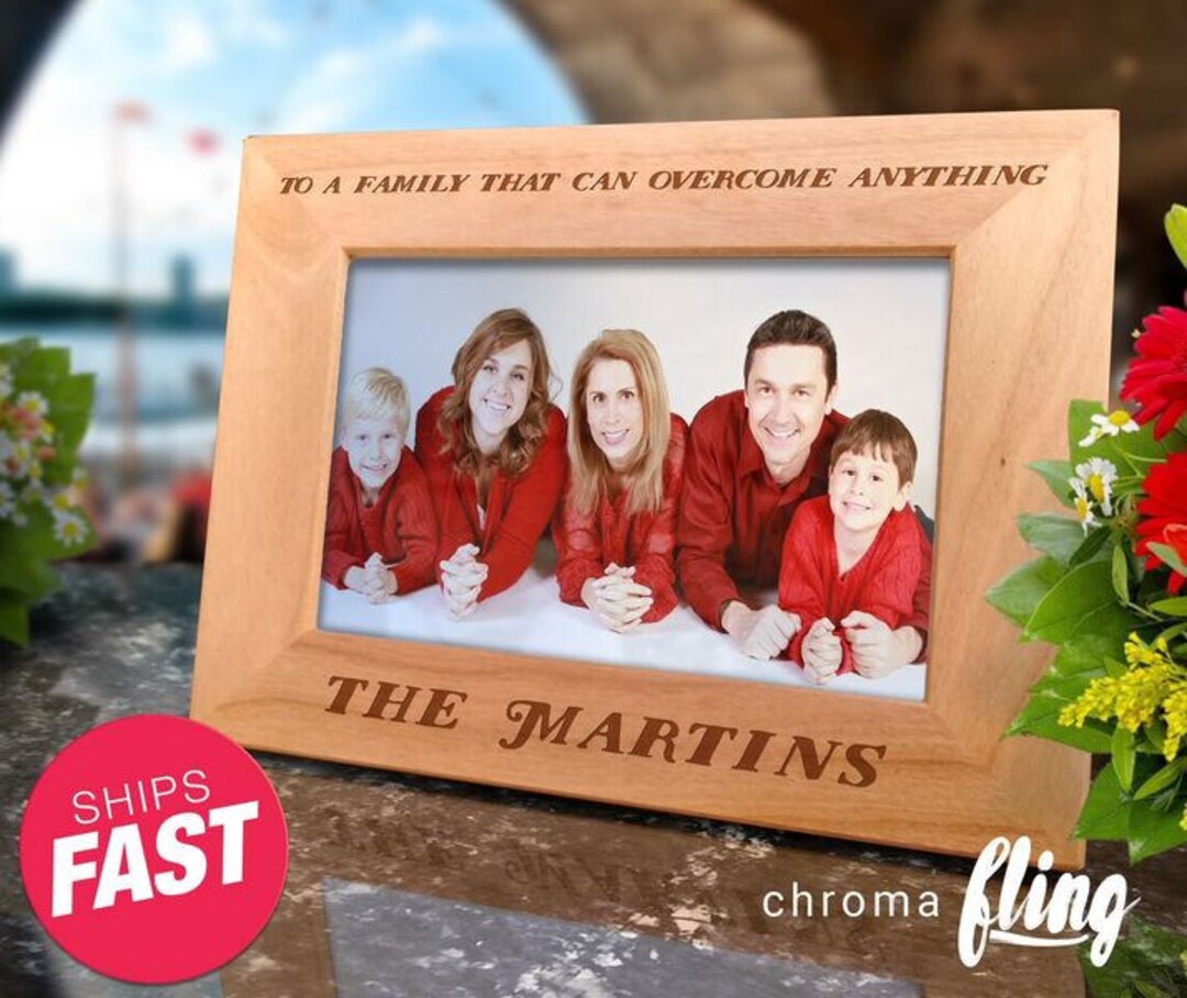 Personalized Family Engraved Picture Frame - Family Gift - Custom Frame ...