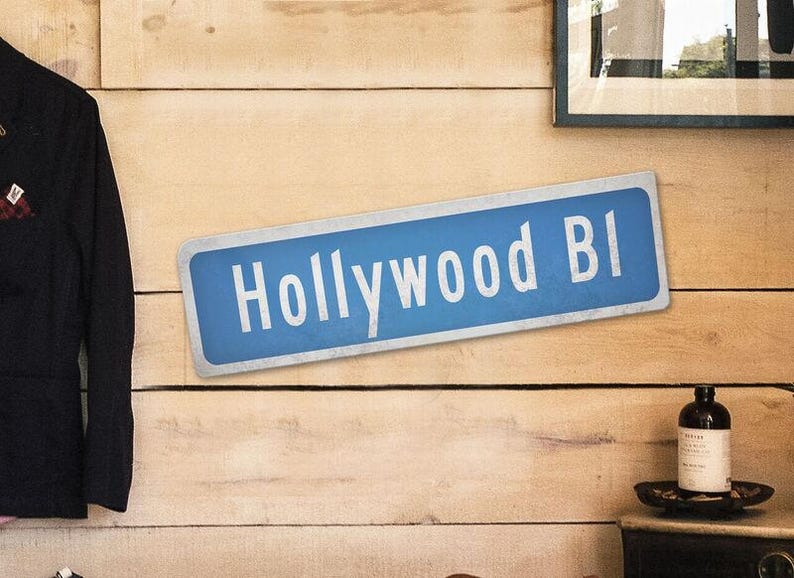 Hollywood Blvd Street Sign Hollywood Blvd Aluminum Street - Etsy