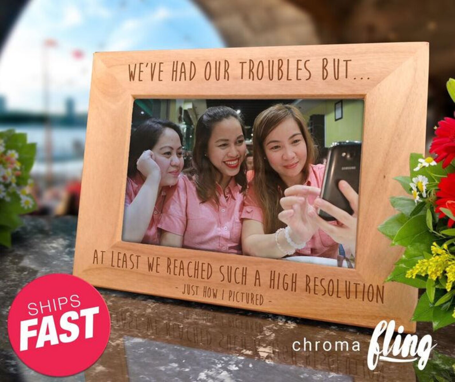 Friends Engraved Picture Frame - Picture Frame Gift - Custom Frame ...