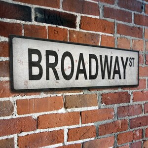 Broadway Distressed Street Sign - Broadway Distressed Aluminum Street ...