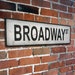 Broadway Distressed Street Sign - Broadway Distressed Aluminum Street ...