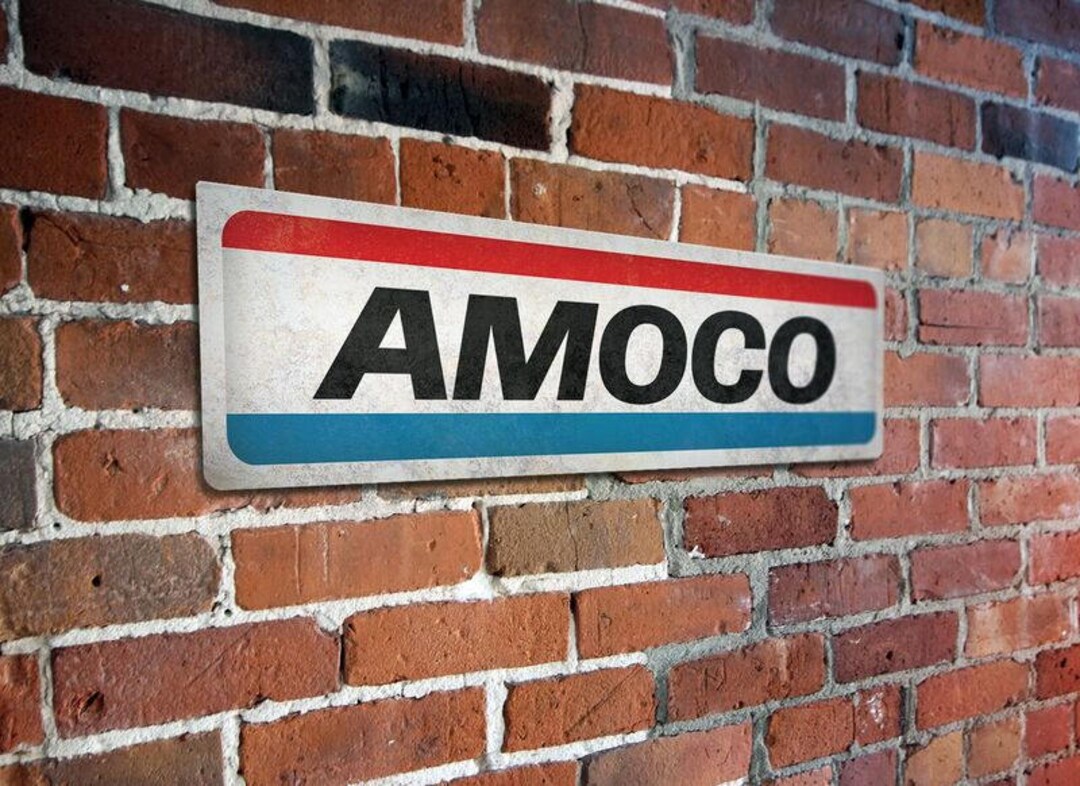 Vintage Amoco Street Sign - Amoco Aluminum Street Sign - Custom Street ...