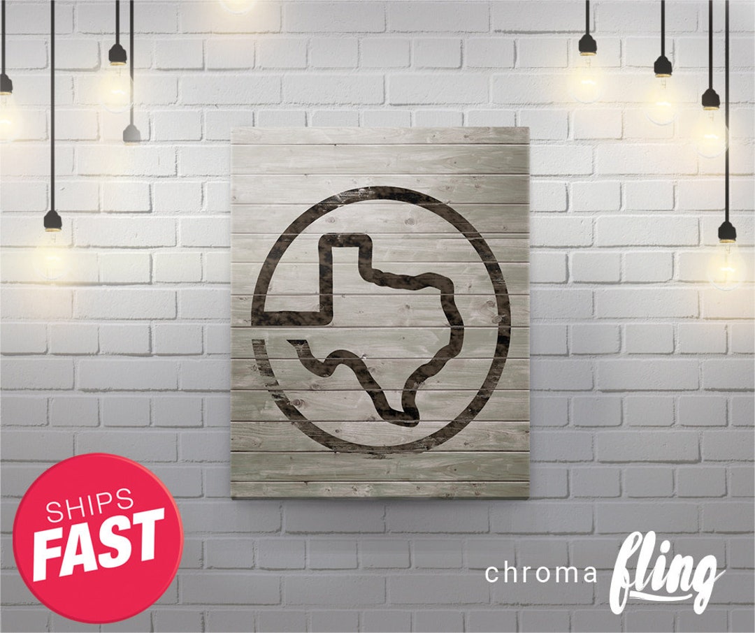 Texas Branded Wood Wall Art - Custom Wall Canvas Art - Wall Decor ...
