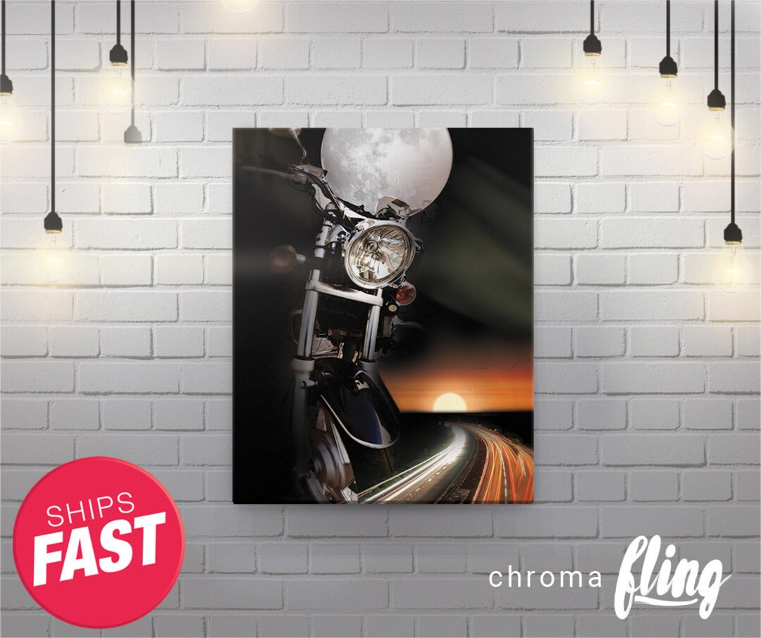 Motorcycle Rider Wall Art - Custom Wall Canvas Art - Wall Decor - Wall ...