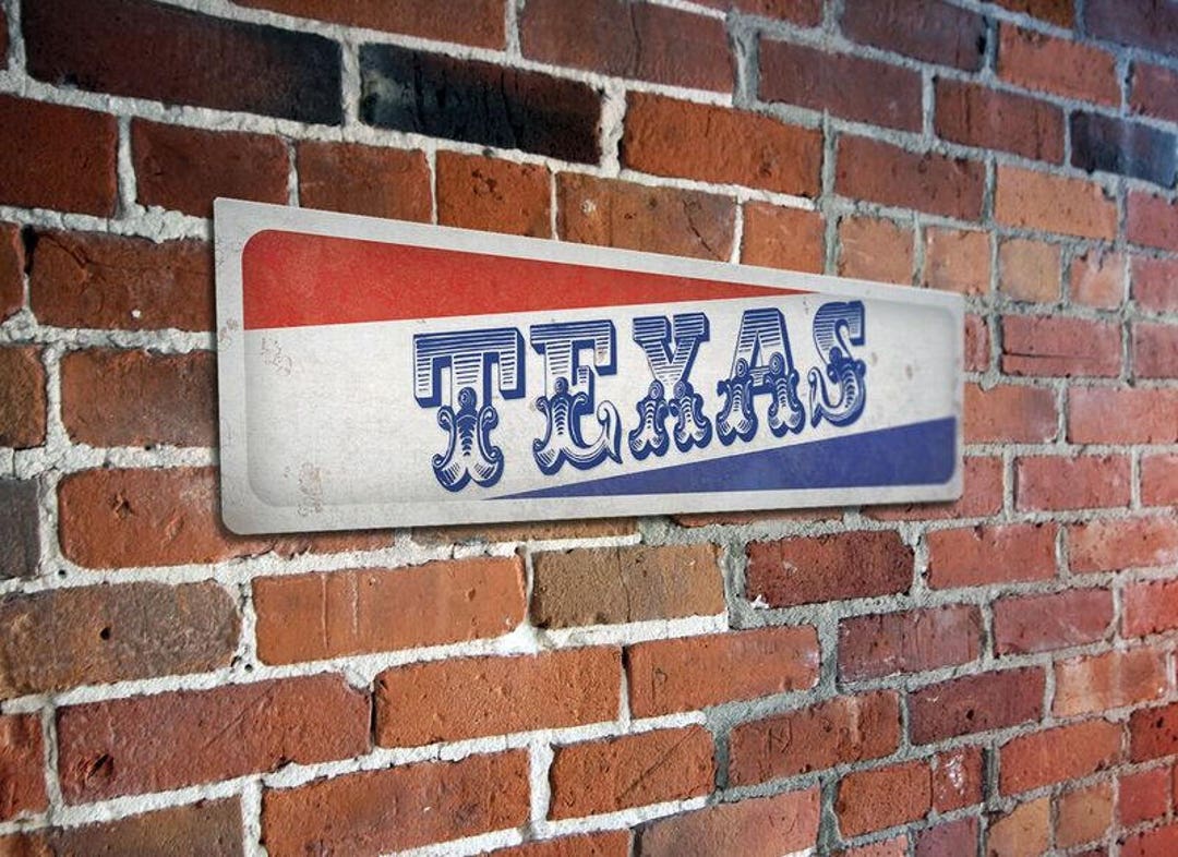 Vintage Texas Street Sign - Texas Aluminum Street Sign - Custom Street ...