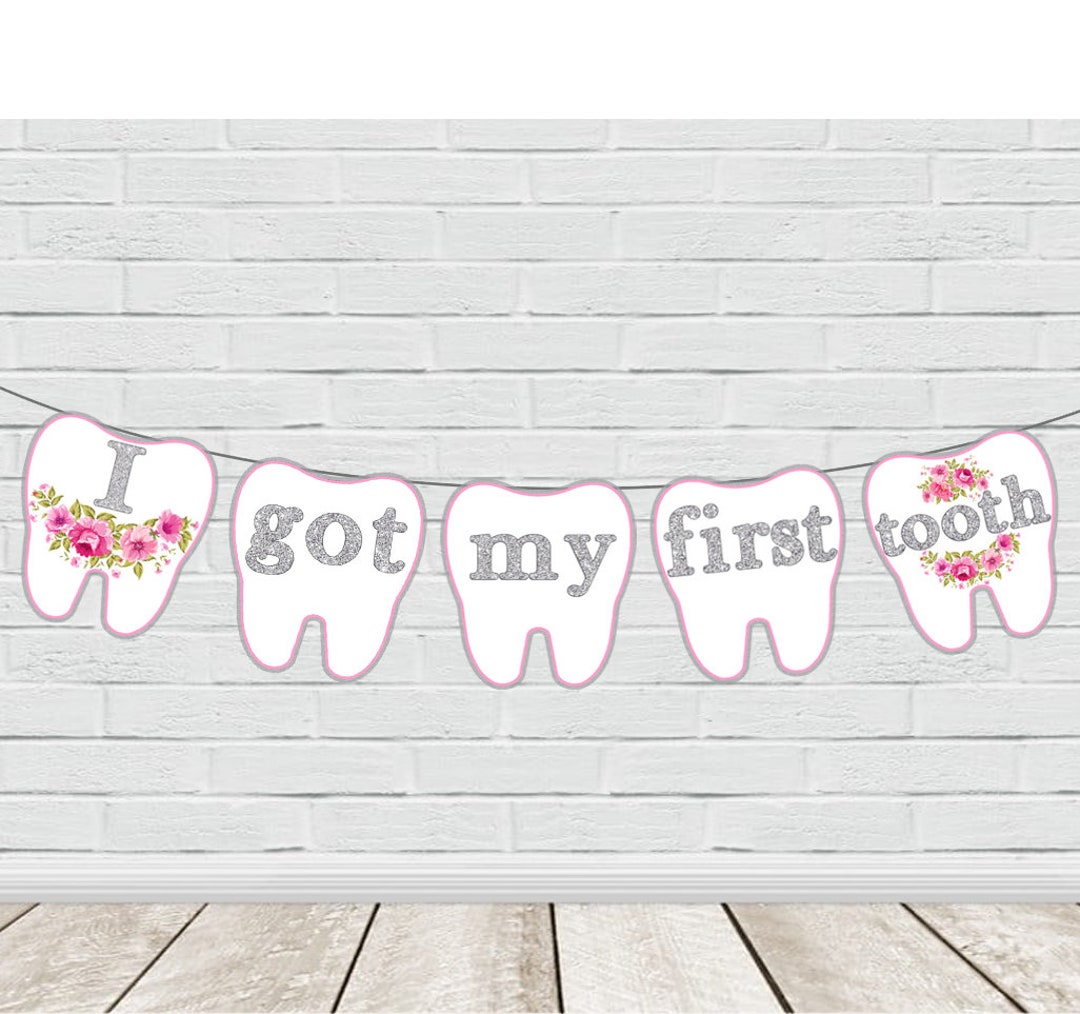 First Tooth Banner Digital and Printable - Etsy