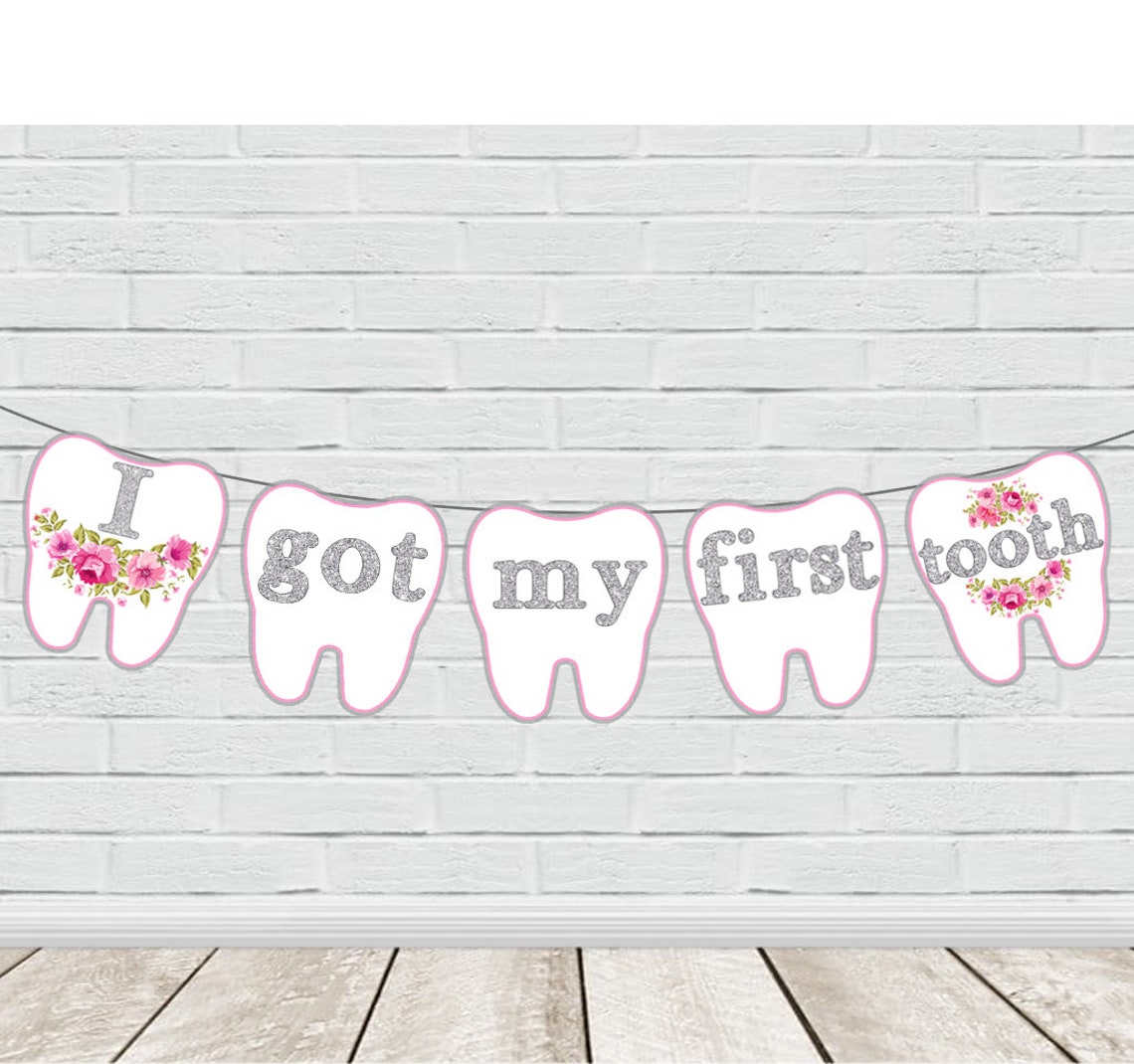 First Tooth Banner Digital and Printable - Etsy