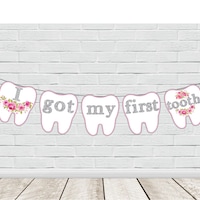First Tooth Banner Digital and Printable - Etsy