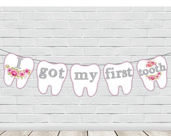 First Tooth Banner Digital and Printable - Etsy